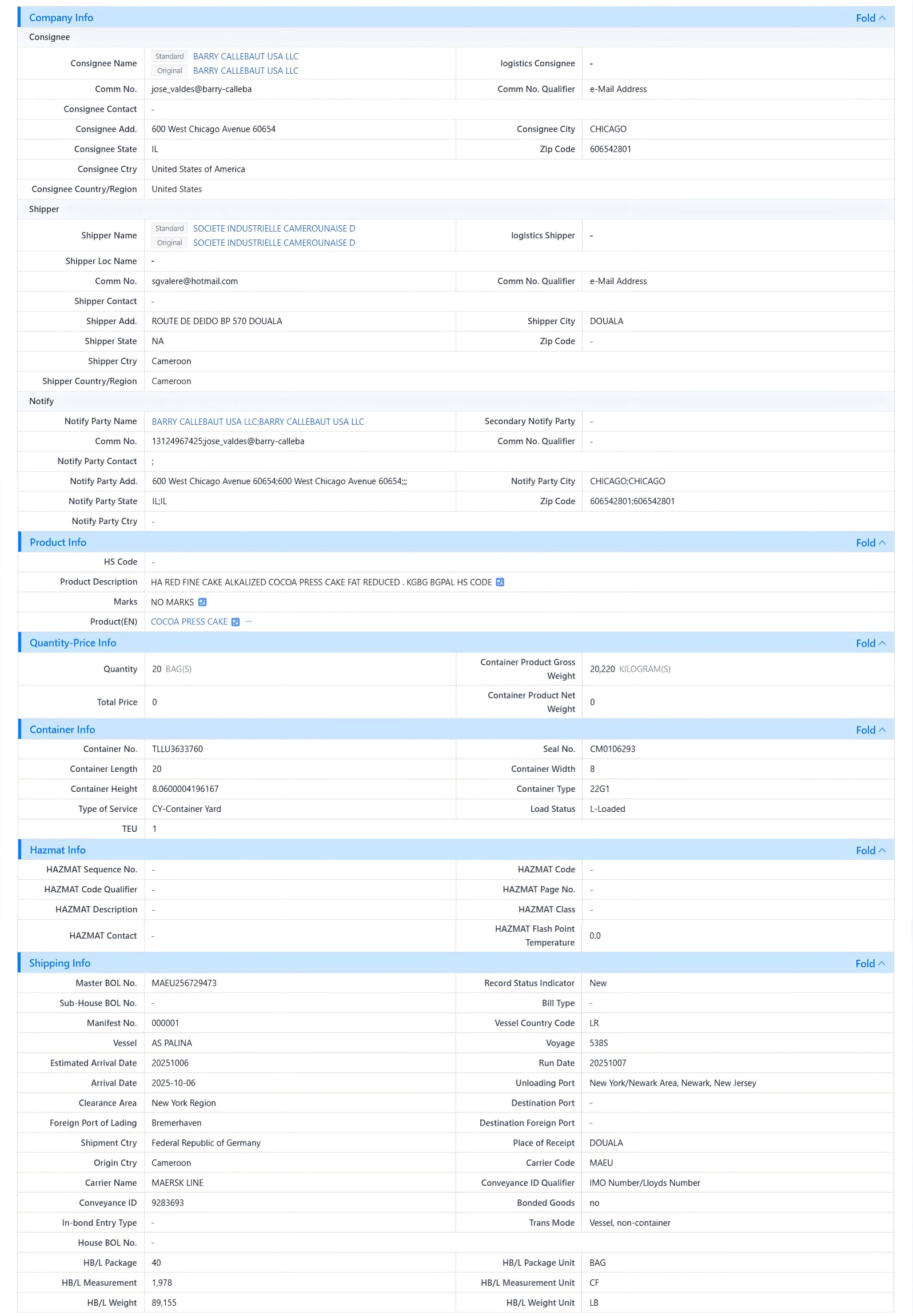Cameroon Trade Data | Cameroon Import Data & Cameroon Export Data - Tendata